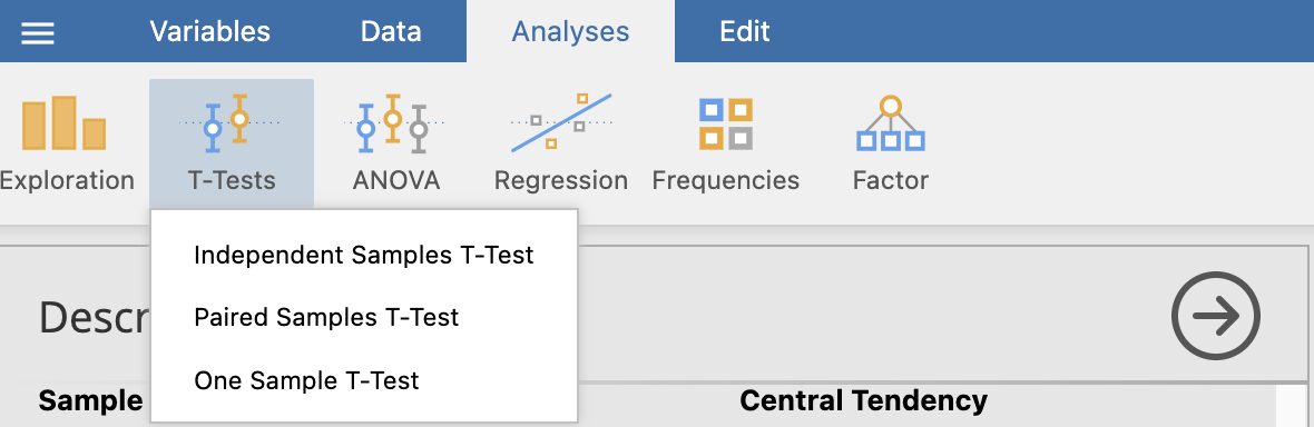 3 เมนู T-Test – Jamovi Manual